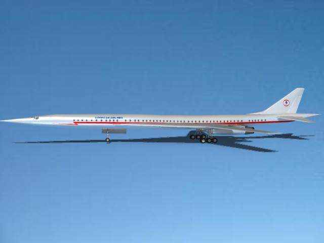 Boeing 733 SST American Air Lines - 3D Model by Dreamscape Studios