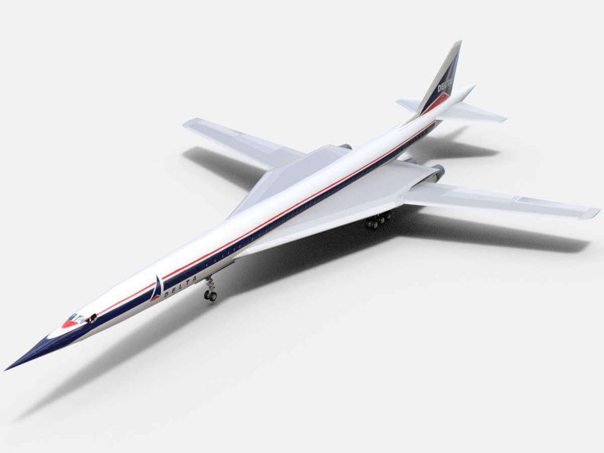 Boeing 733 SST Delta Air Lines - 3D Model by Dreamscape Studios
