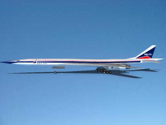 Boeing 733 SST Delta Air Lines - 3D Model by Dreamscape Studios