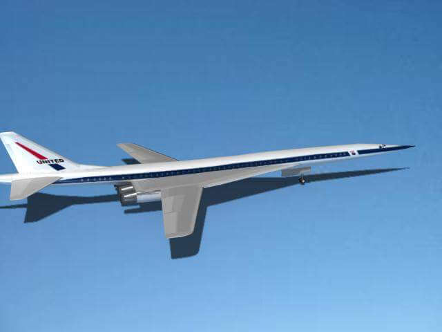 Boeing 733 SST United Airlines - 3D Model by Dreamscape Studios