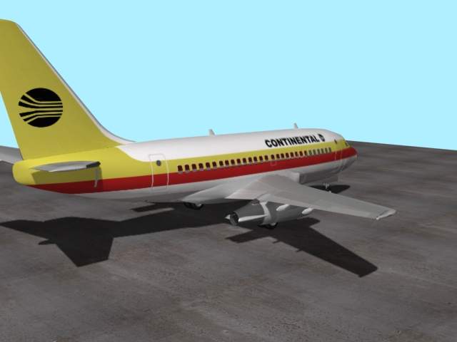 Boeing 737-100 Continental 3D Model by Dreamscape Studios