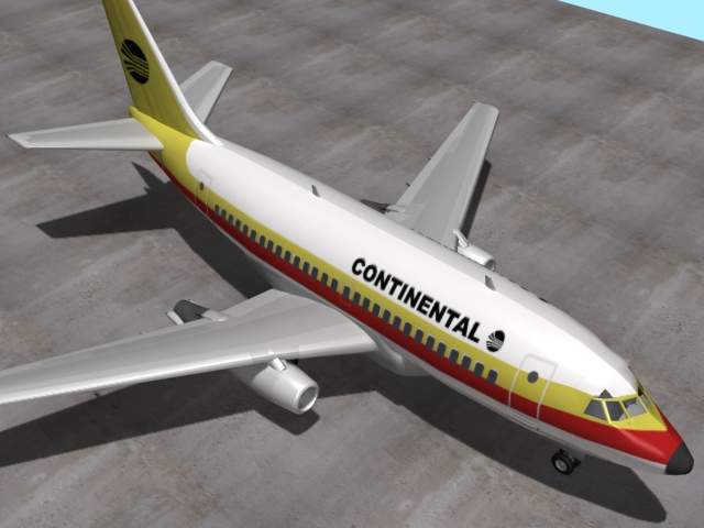 Boeing 737-100 Continental 3D Model by Dreamscape Studios