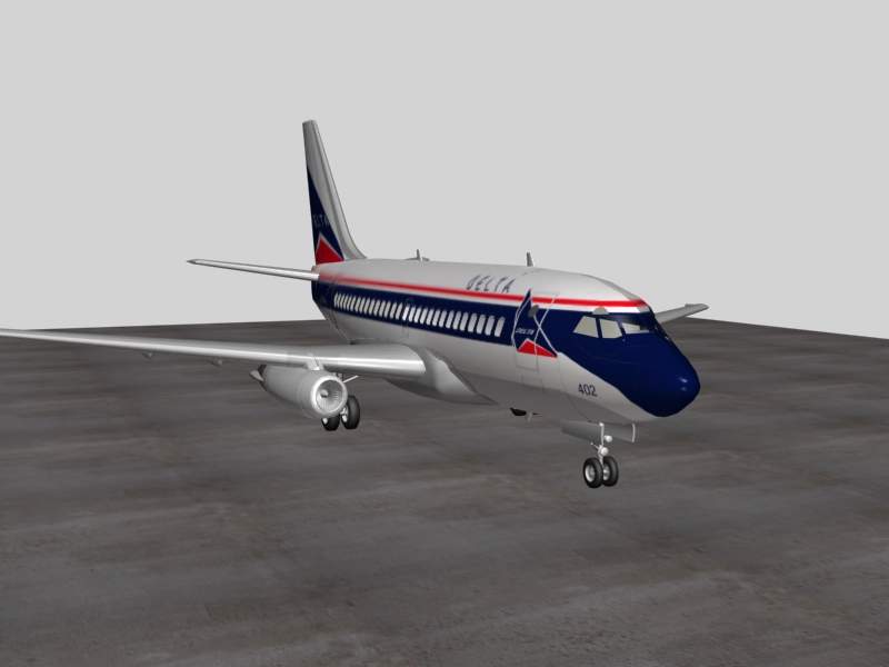 Boeing 737-100 Delta 3D Model by Dreamscape Studios
