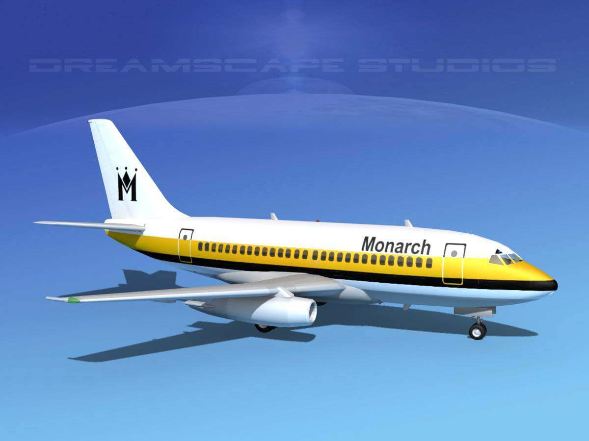Boeing 737-100 Monarch 3D Model by Dreamscape Studios