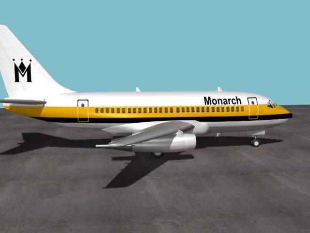 Boeing 737-100 Monarch 3D Model by Dreamscape Studios