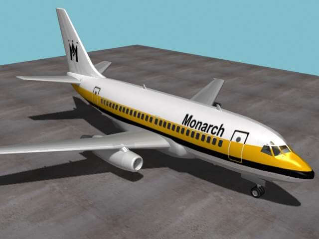 Boeing 737-100 Monarch 3D Model by Dreamscape Studios