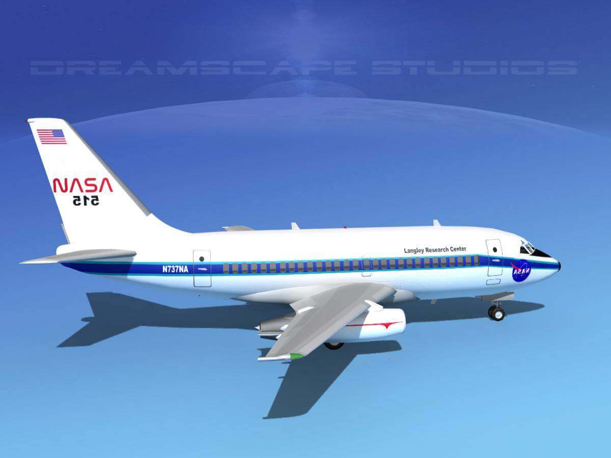 Boeing 737-100 NASA 3D Model by Dreamscape Studios