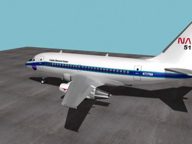 Boeing 737-100 NASA 3D Model by Dreamscape Studios