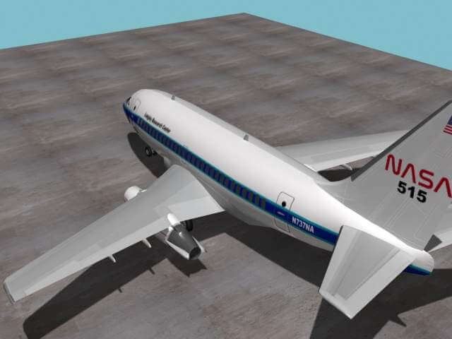 Boeing 737-100 NASA 3D Model by Dreamscape Studios