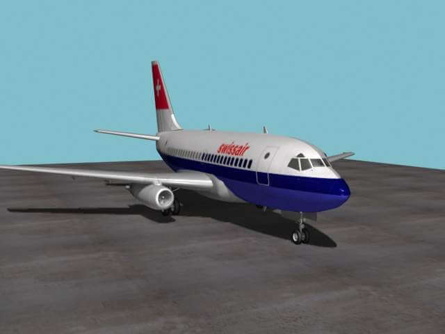 Boeing 737-100 Swissair 3D Model by Dreamscape Studios