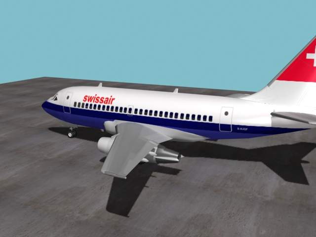 Boeing 737-100 Swissair 3D Model by Dreamscape Studios