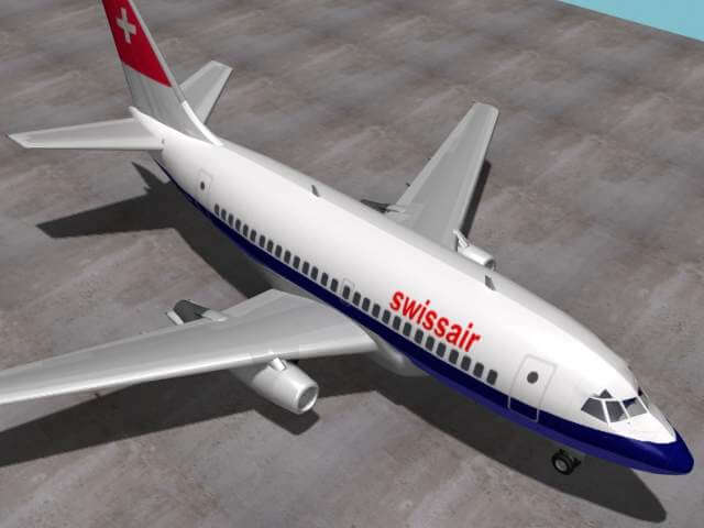 Boeing 737-100 Swissair 3D Model by Dreamscape Studios