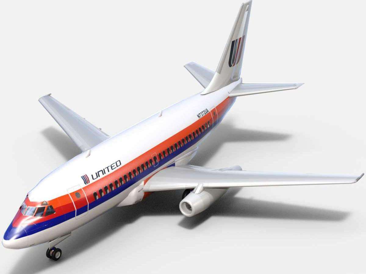 Boeing 737-100 United 3D Model by Dreamscape Studios