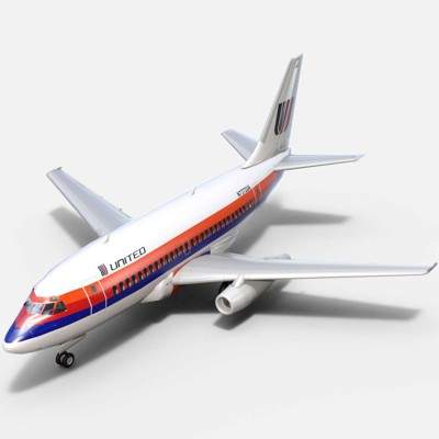 Boeing 737-100 United 3D Model by Dreamscape Studios