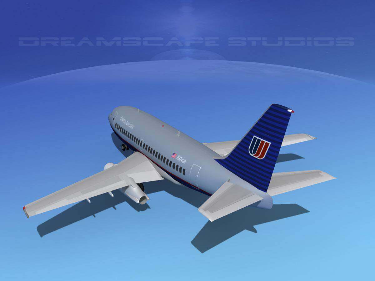 Boeing 737-100 United 3D Model by Dreamscape Studios