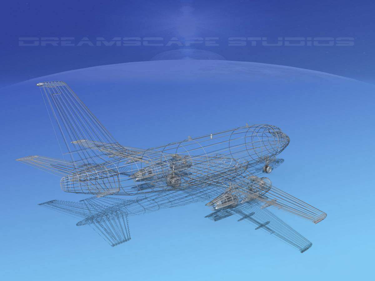 Boeing 737-100 Unmarked 3D Model by Dreamscape Studios