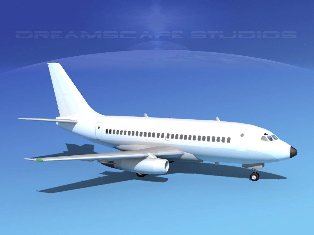 Boeing 737-100 Unmarked 3D Model by Dreamscape Studios