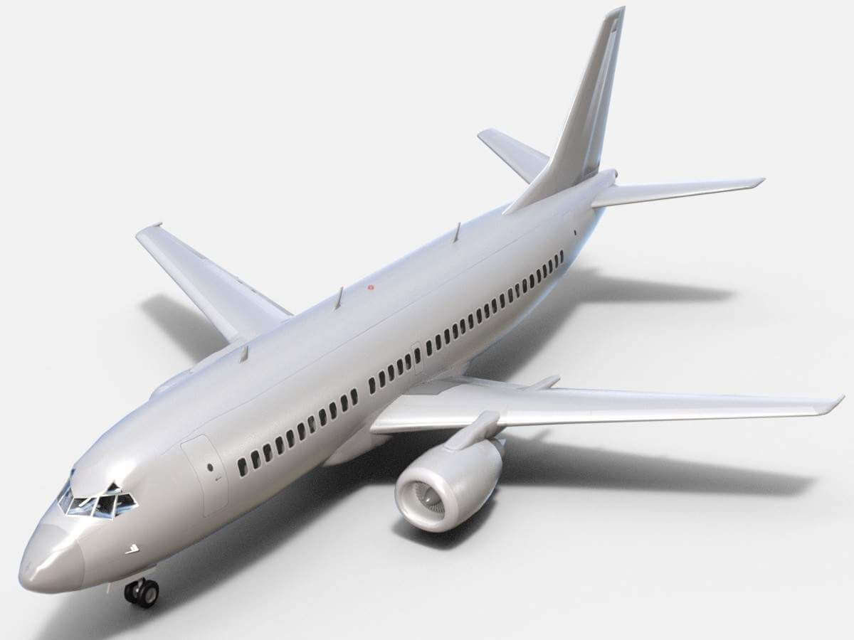 Boeing 737-300 Bare Metal 3D Model by Dreamscape Studios