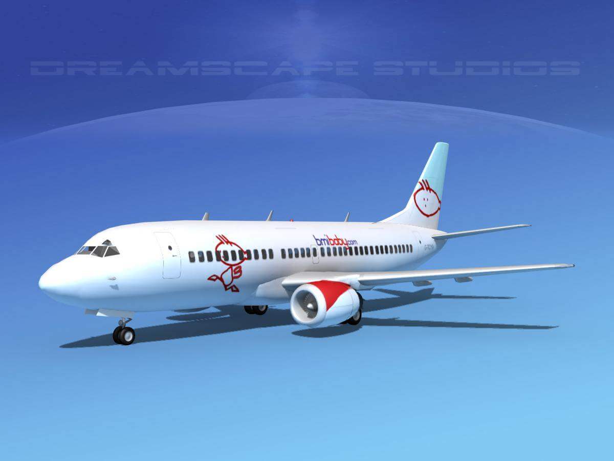 Boeing 737-300 BMI Baby 3D Model by Dreamscape Studios