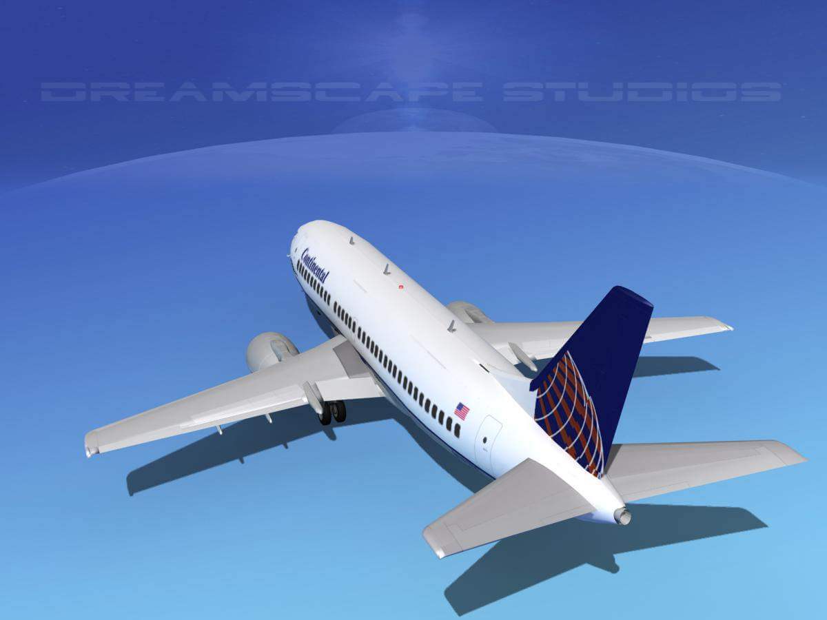 Boeing 737-300 Continental 3D Model by Dreamscape Studios