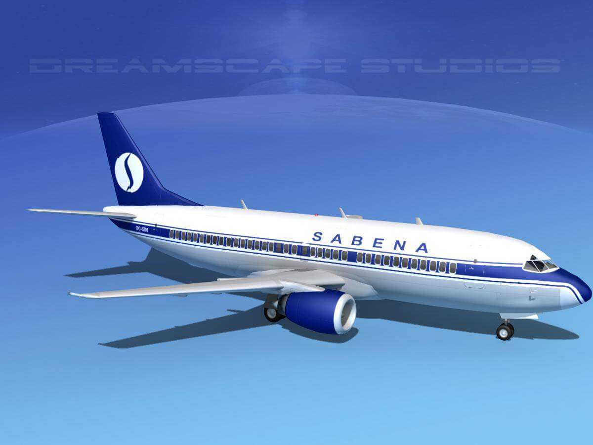 Boeing 737-300 Sabena 3D Model by Dreamscape Studios
