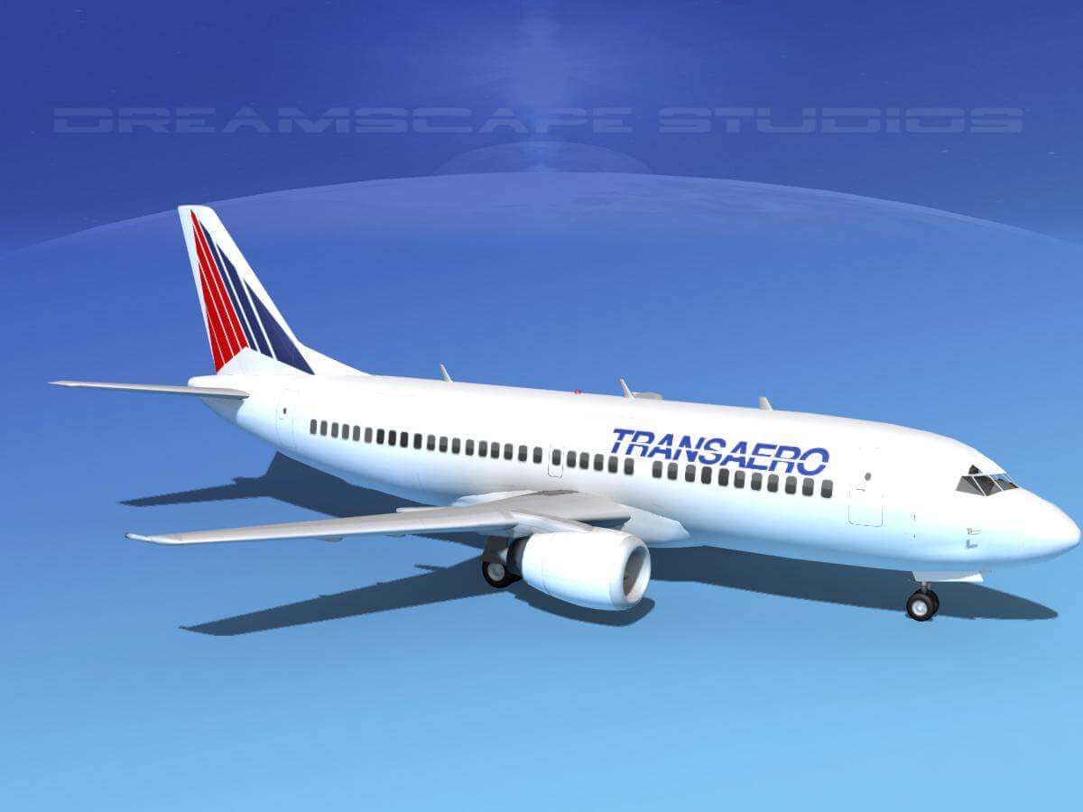 Boeing 737-300 TransAero 3D Model by Dreamscape Studios