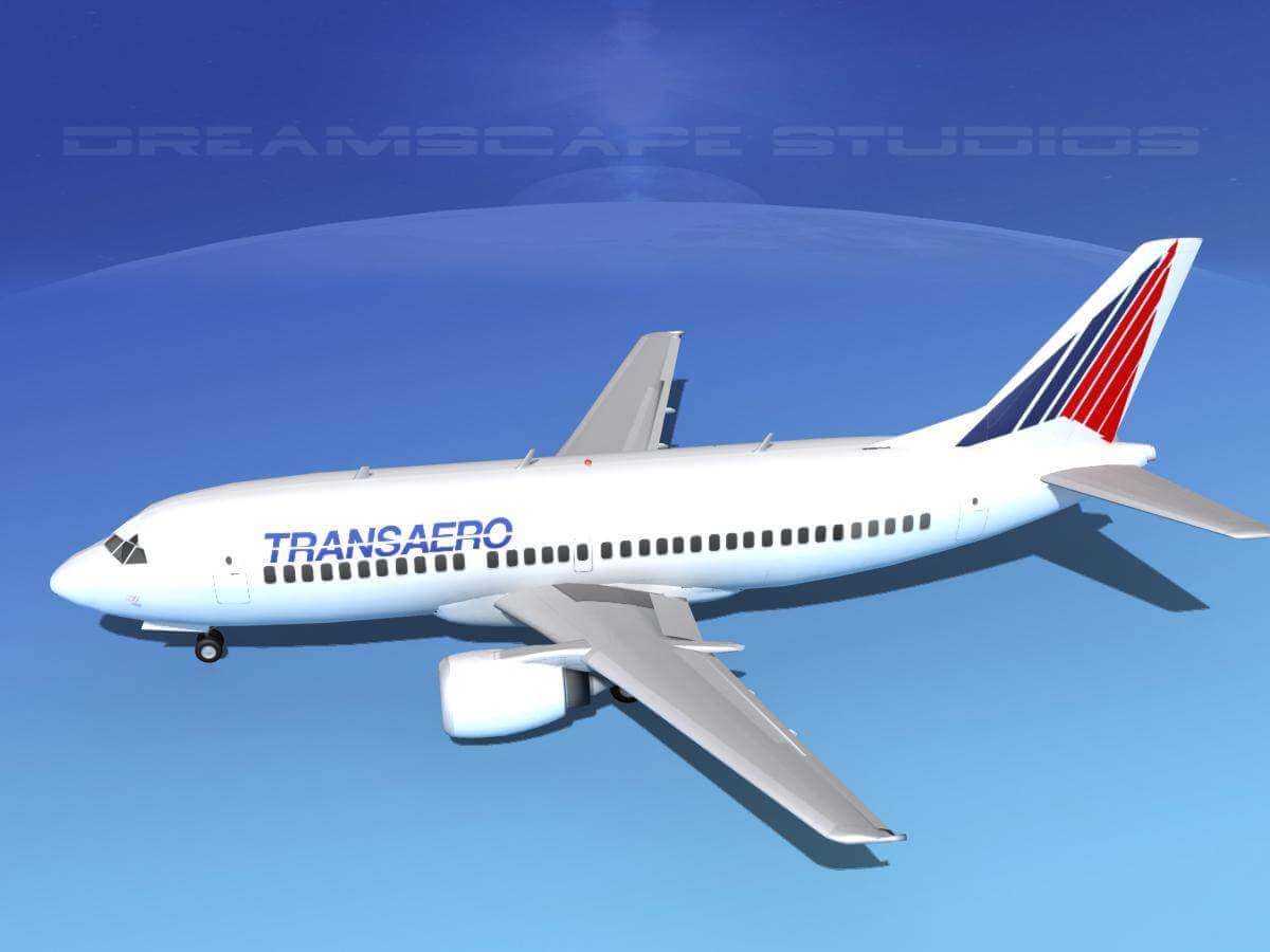 Boeing 737-300 TransAero 3D Model by Dreamscape Studios