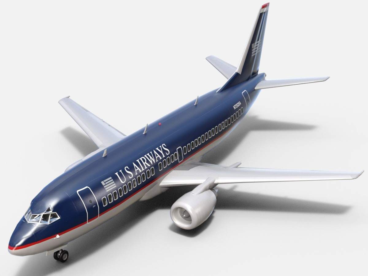 Boeing 737-300 US Air 3D Model by Dreamscape Studios