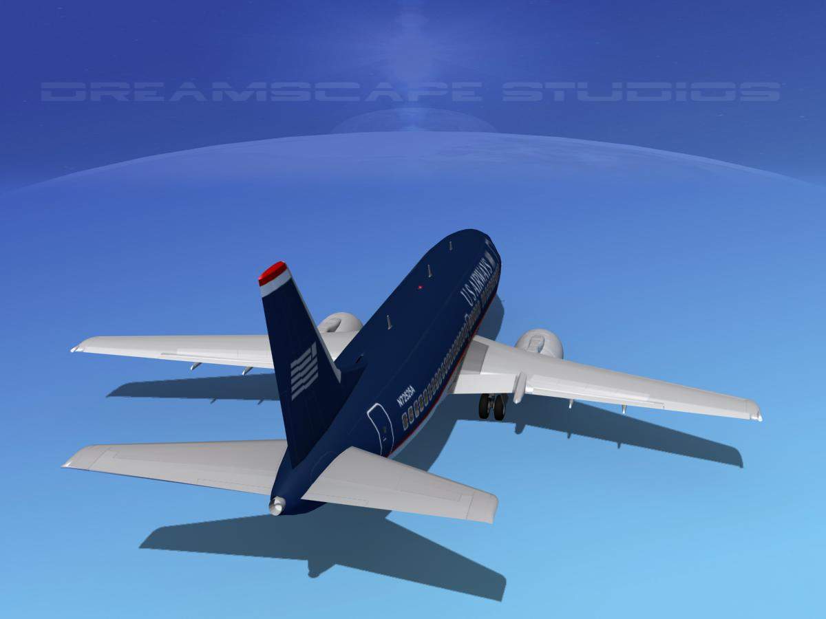 Boeing 737-300 US Air 3D Model by Dreamscape Studios