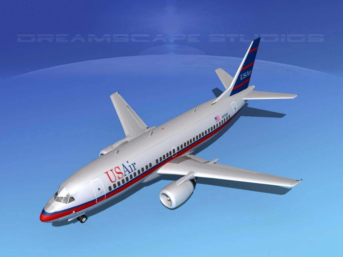 Boeing 737-300 US AIR 3D Model by Dreamscape Studios
