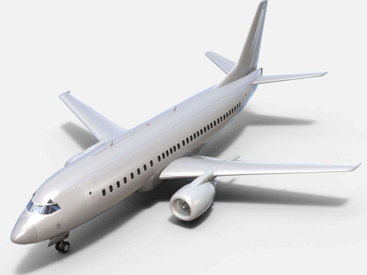 Boeing 737-500 Bare Metal 3D Model by Dreamscape Studios