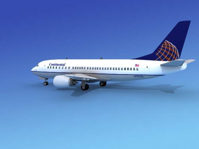 Boeing 737-500 Continental 3D Model by Dreamscape Studios