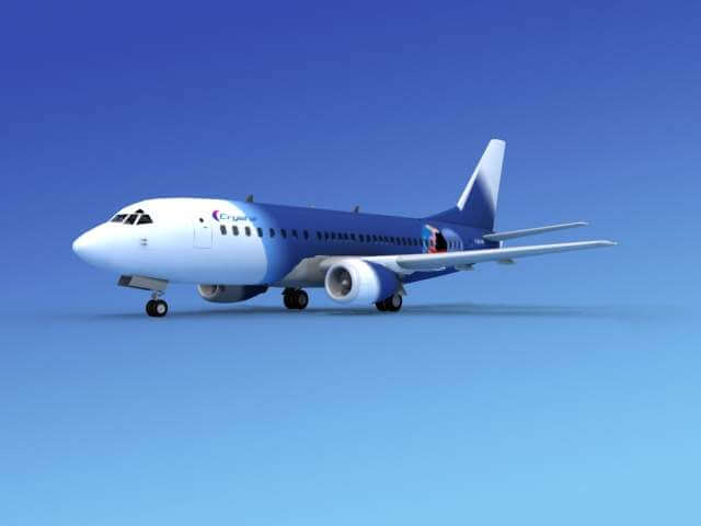 Boeing 737-500 Crystal 3D Model by Dreamscape Studios