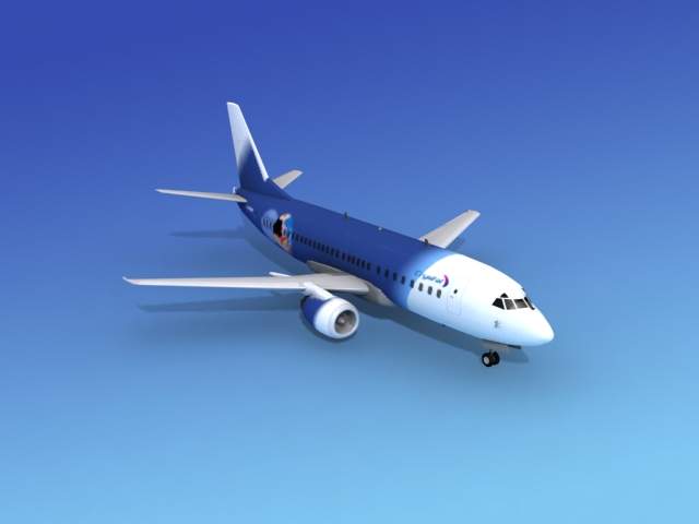 Boeing 737-500 Crystal 3D Model by Dreamscape Studios