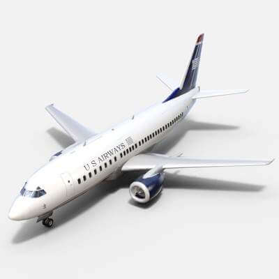 Boeing 737-500 US Air 3D Model by Dreamscape Studios