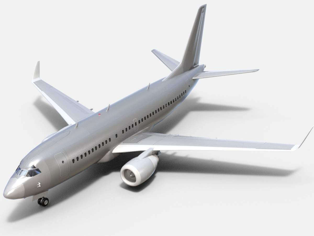 Boeing 737-700ER Bare Metal 3D Model by Dreamscape Studios