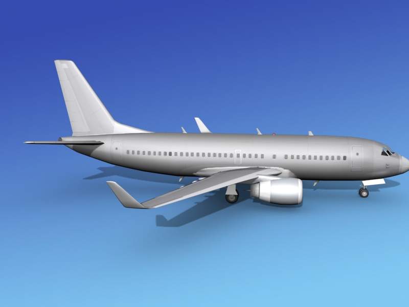 Boeing 737-700ER Bare Metal 3D Model by Dreamscape Studios