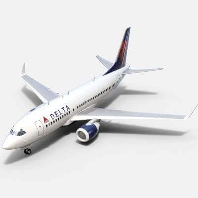 Boeing 737-700ER Delta Airlines 3D Model by Dreamscape Studios