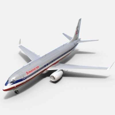 Boeing 737-800ER American Airlines 3D Model by Dreamscape Studios