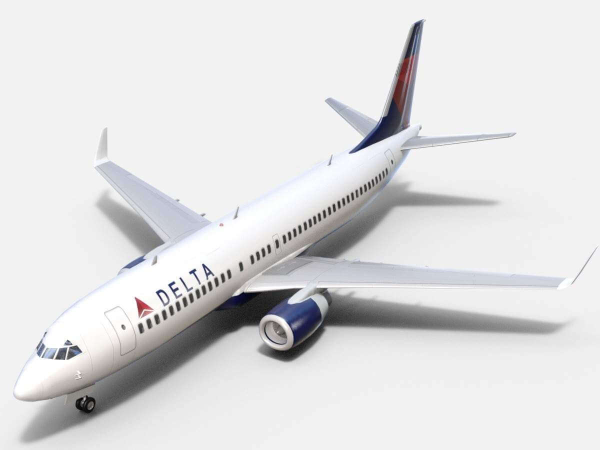 Boeing 737-800ER Delta Airlines 3D Model by Dreamscape Studios
