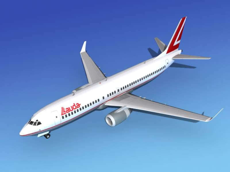 Boeing 737-800ER Lauda Air 3D Model by Dreamscape Studios