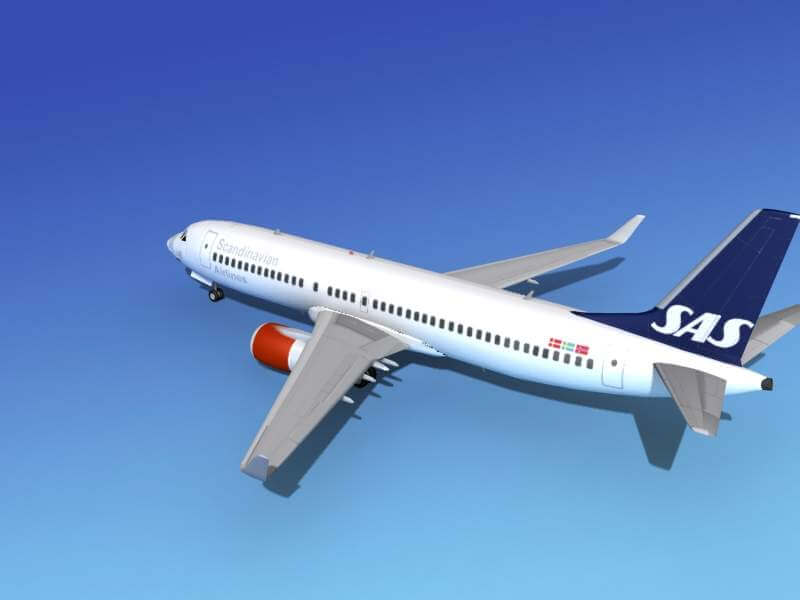 Boeing 737-800ER SAS 3D Model by Dreamscape Studios