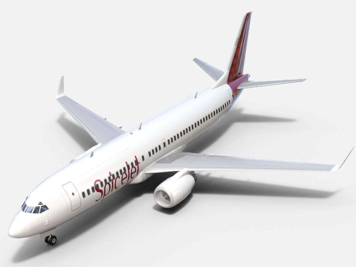 Boeing 737-800ER Spice Jet - 3D Model by Dreamscape Studios