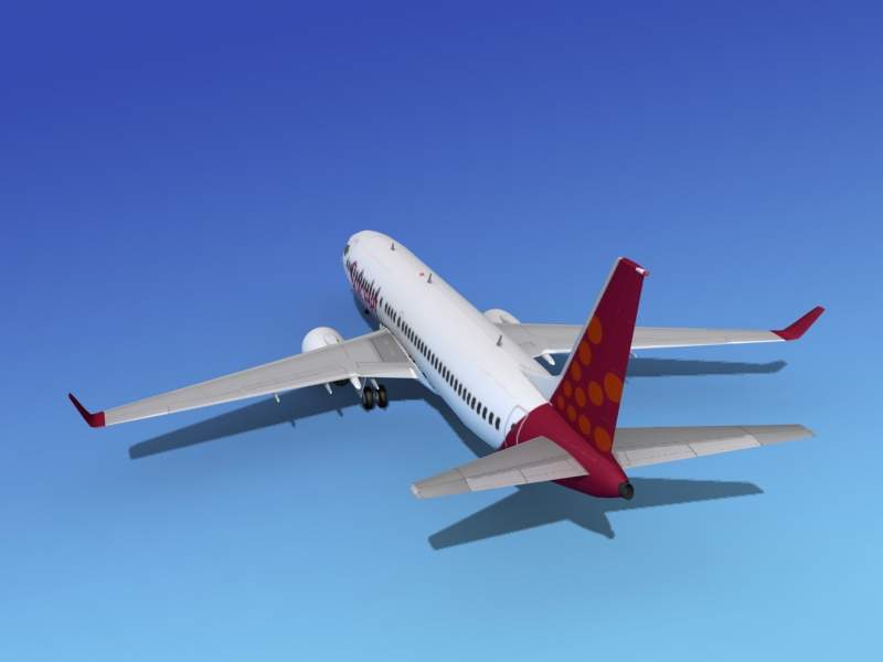 Boeing 737-800ER Spice Jet 3D Model by Dreamscape Studios