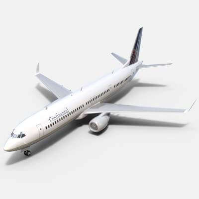 Boeing 737-900ER Continental 3D Model by Dreamscape Studios