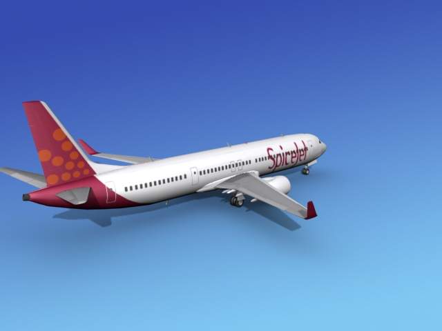 Boeing 737-900ER SpiceJet 3D Model by Dreamscape Studios