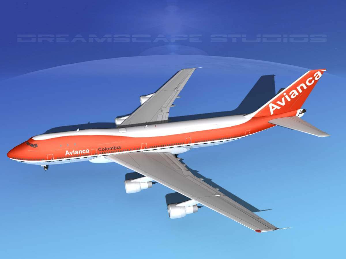 Boeing 747-100 Avianca 3D Model by Dreamscape Studios