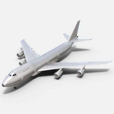 Boeing 747-100 Bare Metal 3D Model by Dreamscape Studios