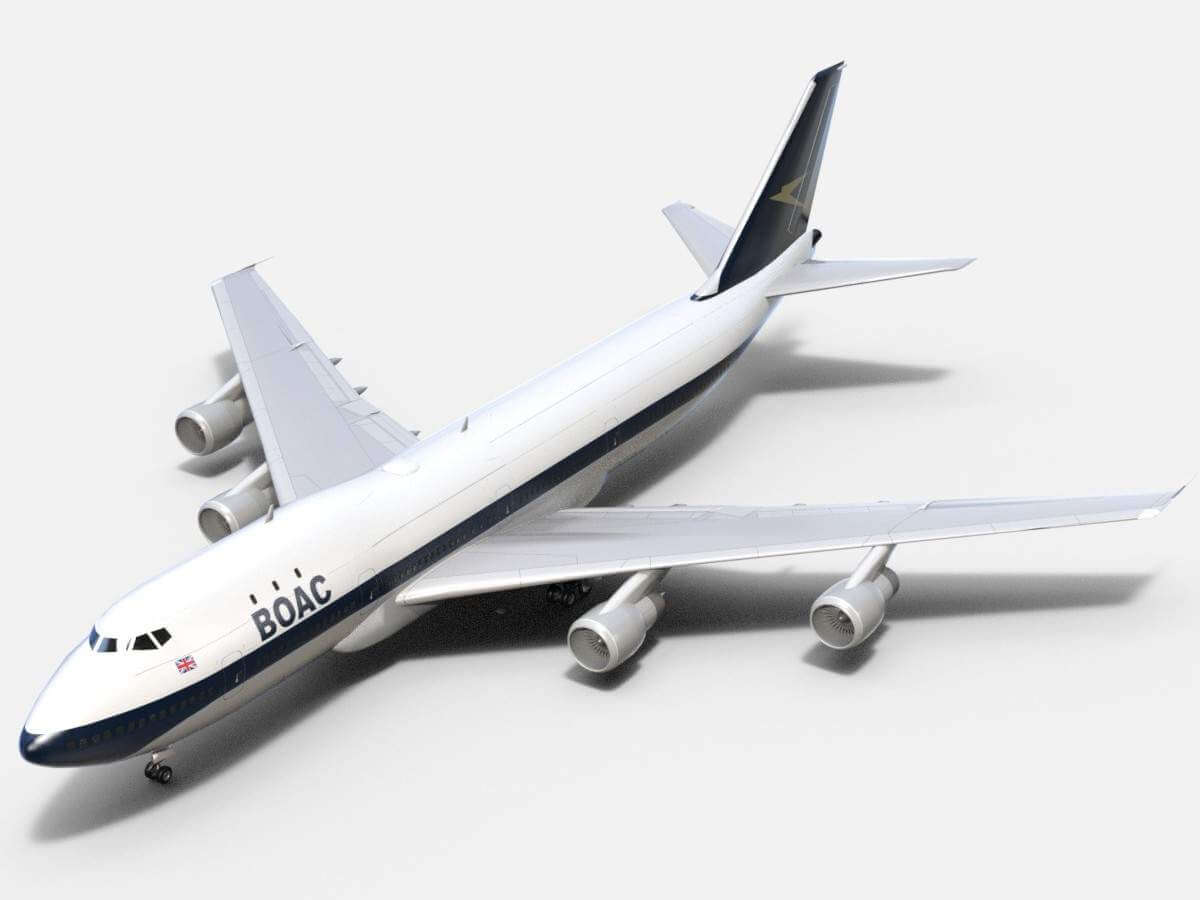 Boeing 747-100 BOAC 3D Model by Dreamscape Studios