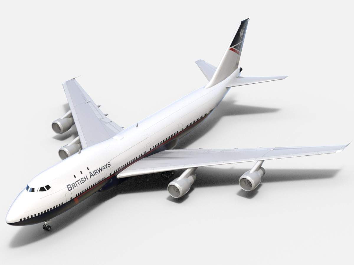 Boeing 747-100 British Airways 3D Model by Dreamscape Studios